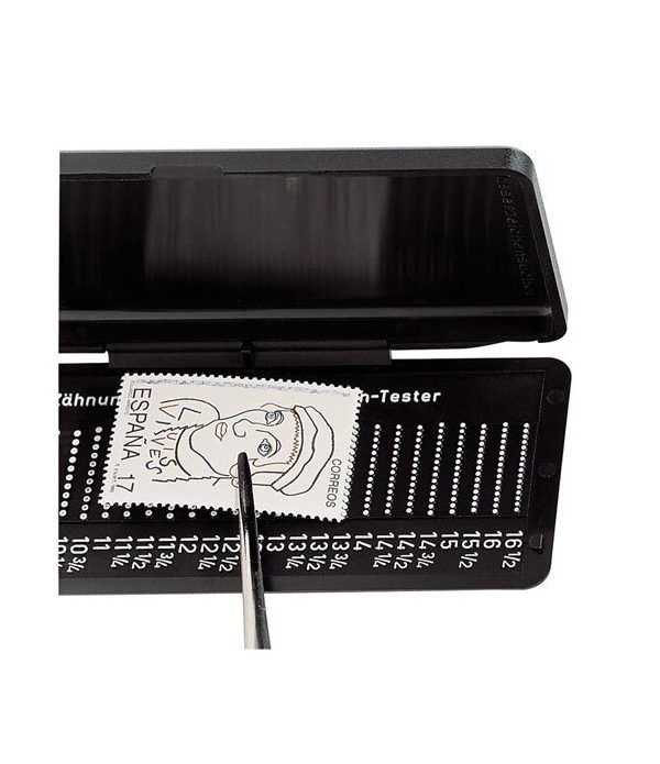 Pinzas para sellos, libros secasellos y odontometros