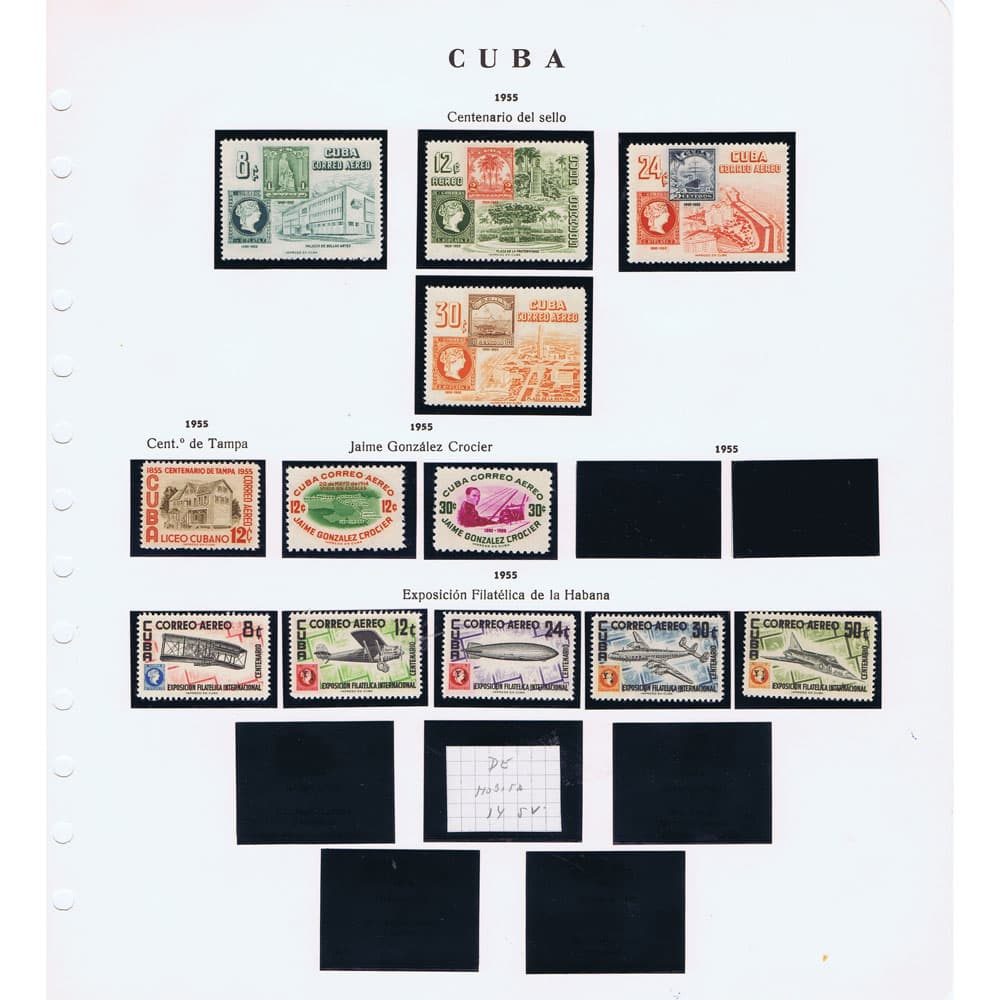 Colección de Sellos de Cuba año 1883 a 1983.